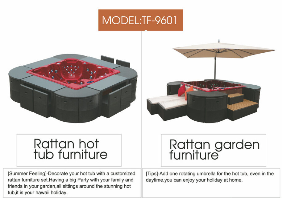 the spa furniture with Jacuzzi systems